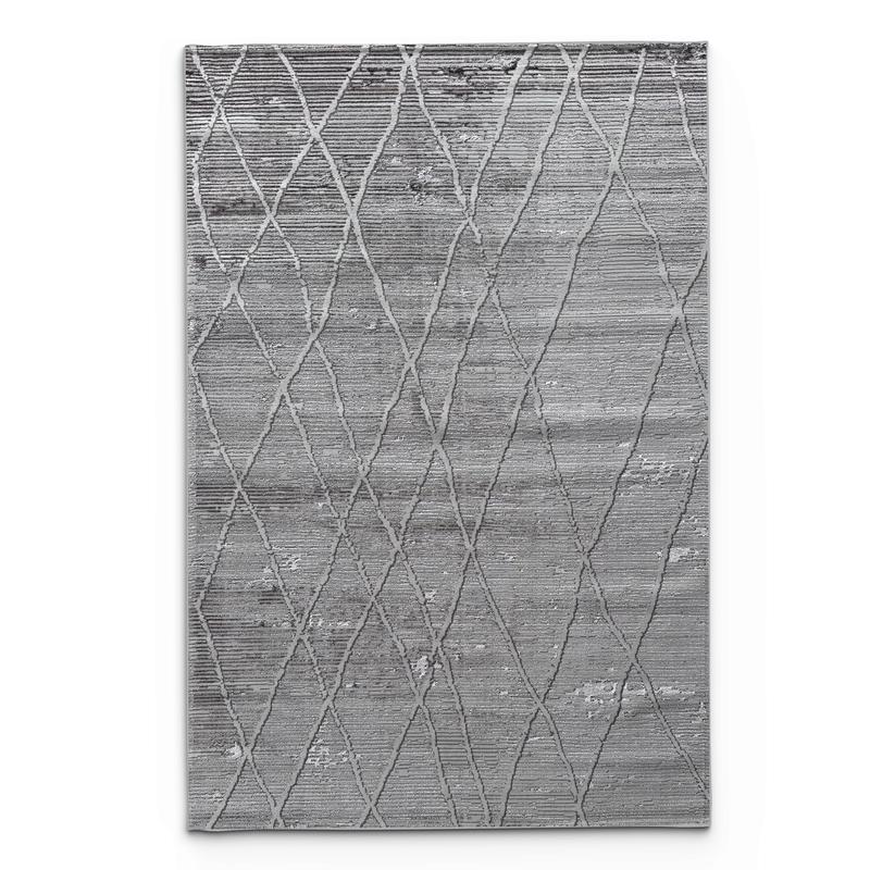 Alin Thick Line Grey Area Carpet
