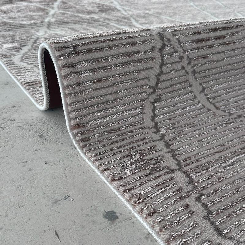 Alin Thick Line Grey Area Carpet